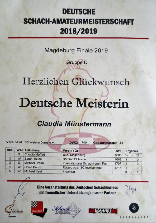 Wie ich zu meinem Deutschen Meistertitel kam ... - SC Weisse Dame e. V.